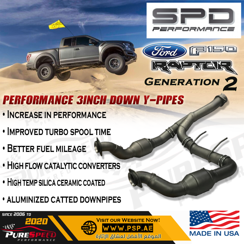 SPD Performance Catted Down Pipe Ford F150 Raptor 3.5L Ecoboost 2017 ...